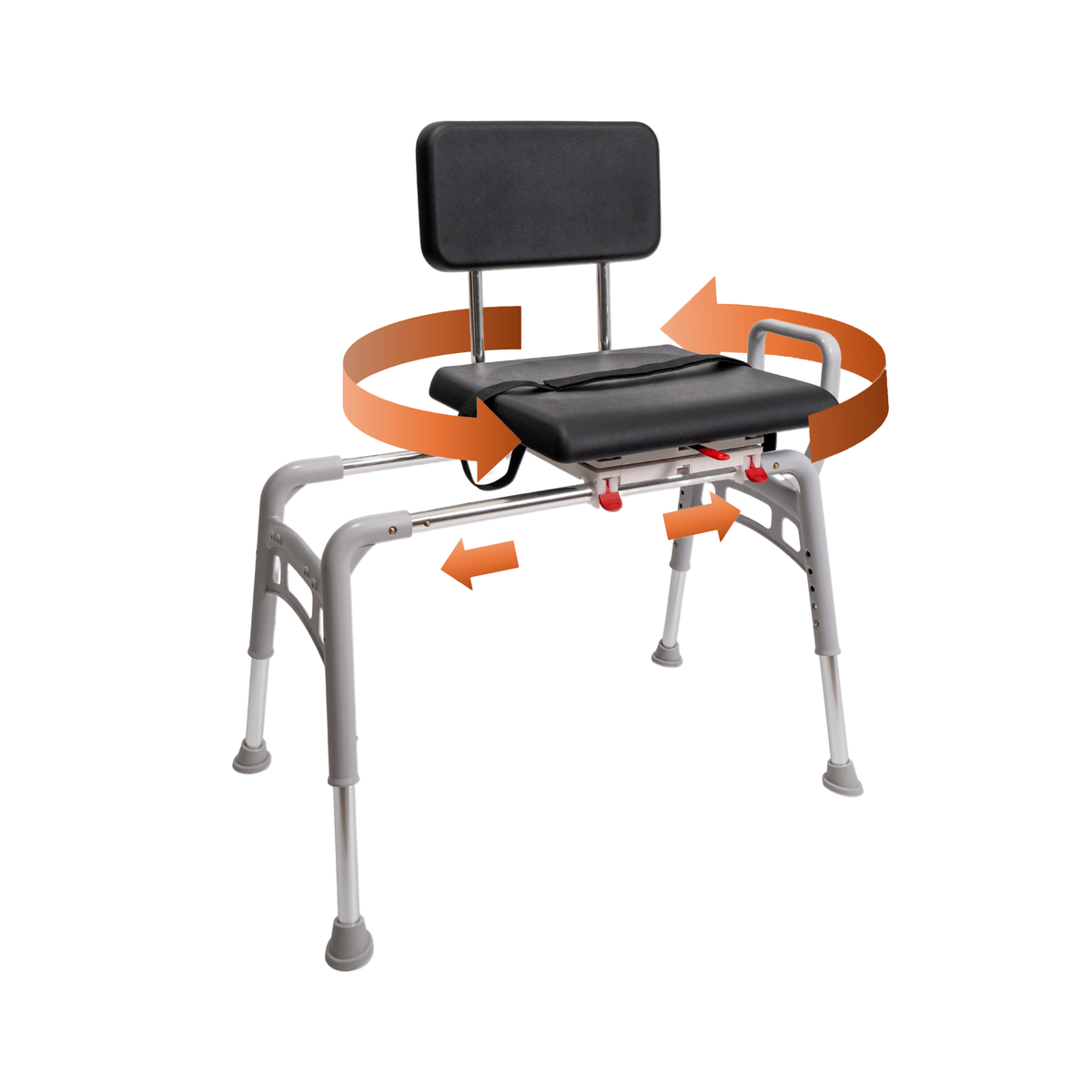 Sliding Tub Transfer Bench with Padded Swivel Seat | Eagle Health Supplies